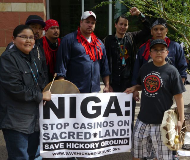Press Release: Native Americans Rally to Save Hickory Ground at NIGA ...